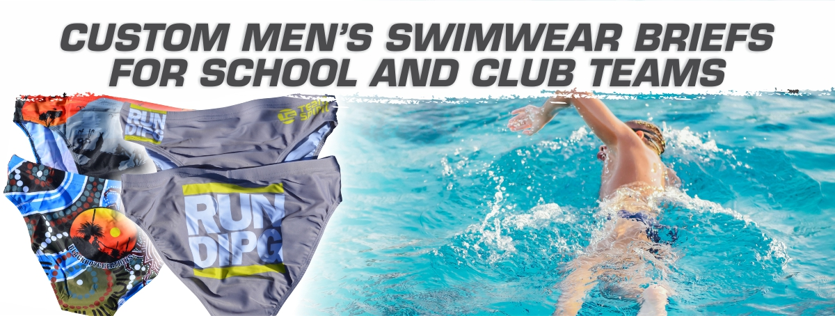Custom Men’s Swimwear Briefs for School and Club Teams