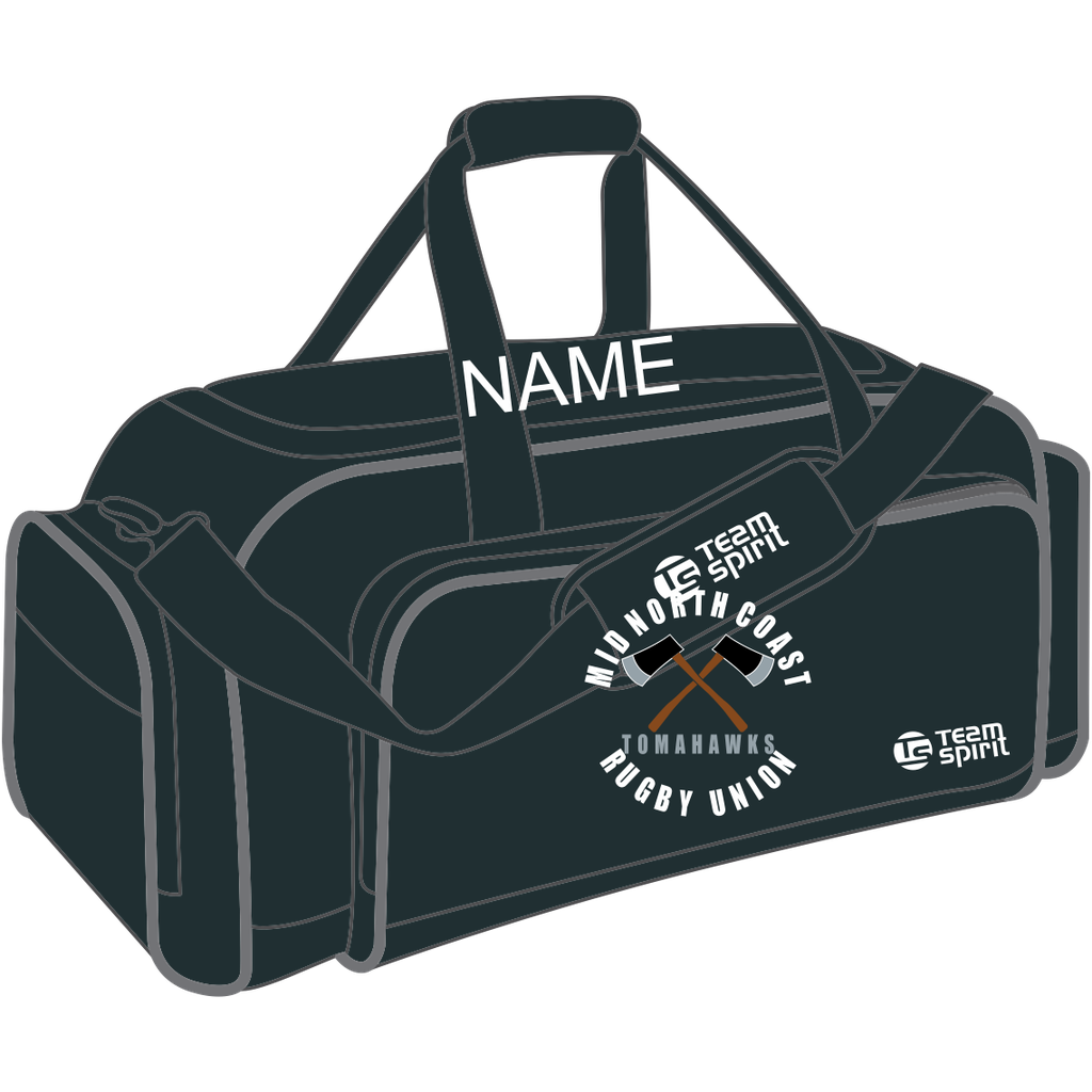 MNC Rugby Kit Bag Black - Tomahawks | Team Spirit